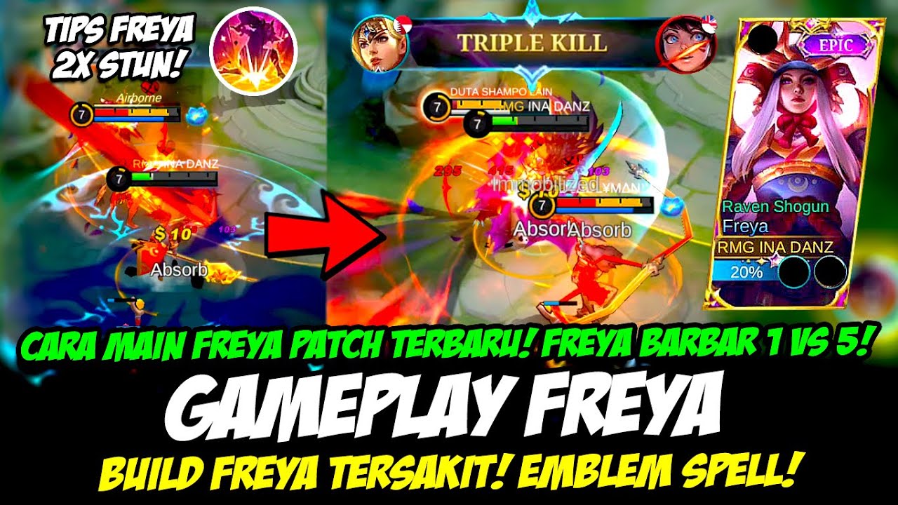 CARA MAIN FREYA TERBARU COMBO FREYA EXP LANE 2X STUN BUILD FREYA ...