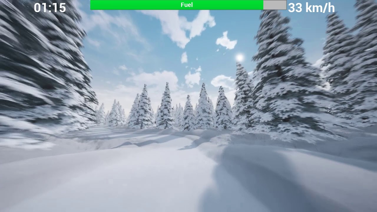 Snowmobile simulator, first gameplay video - YouTube