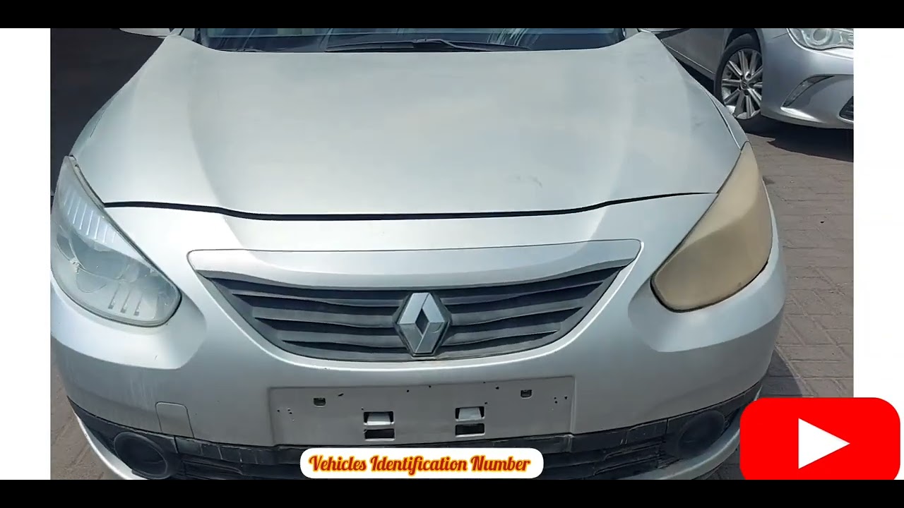Renault Fluence 2012 Chassis punching number area how to find out vin ...