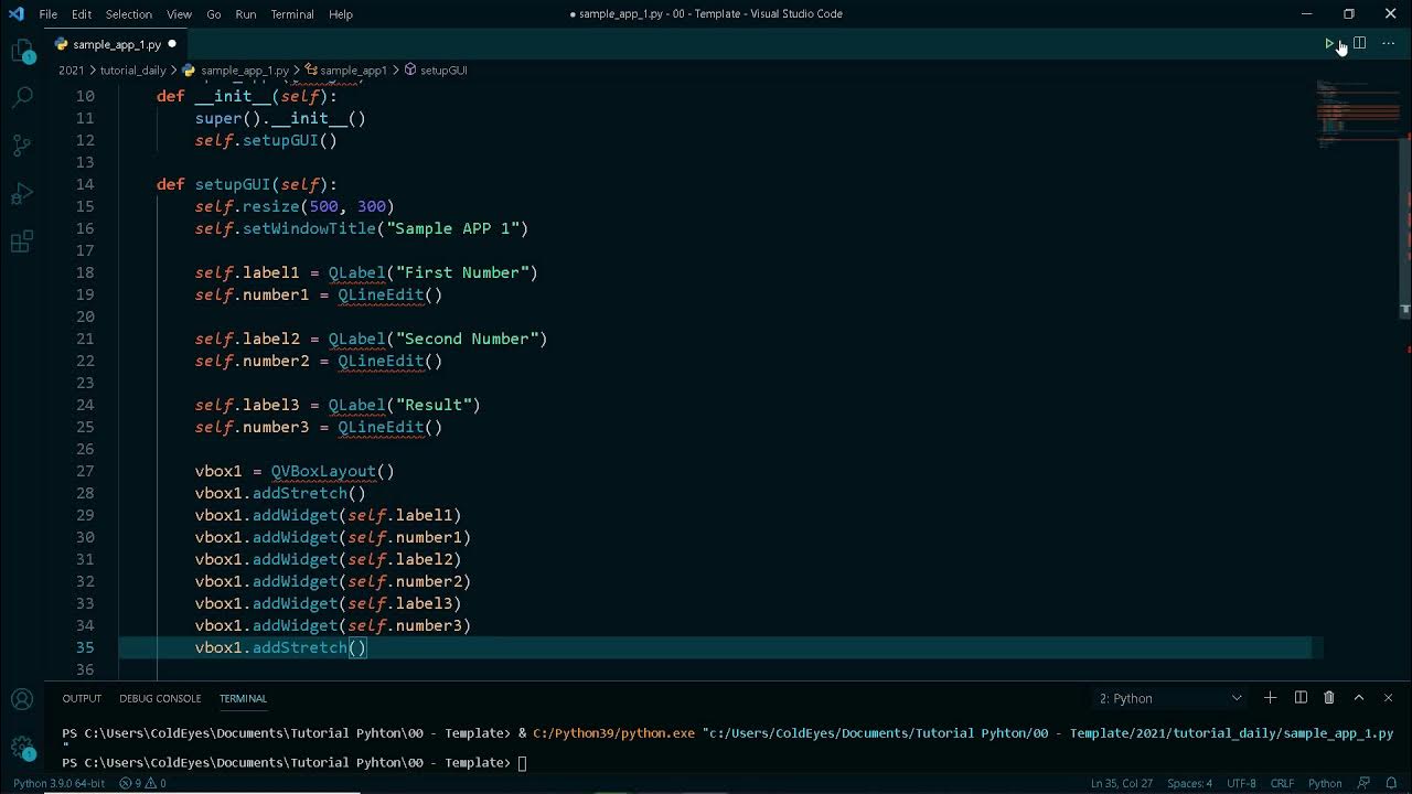 Python PyQt6 Tutorial (in 5 Minutes) - 10 - Sample App #1 - YouTube