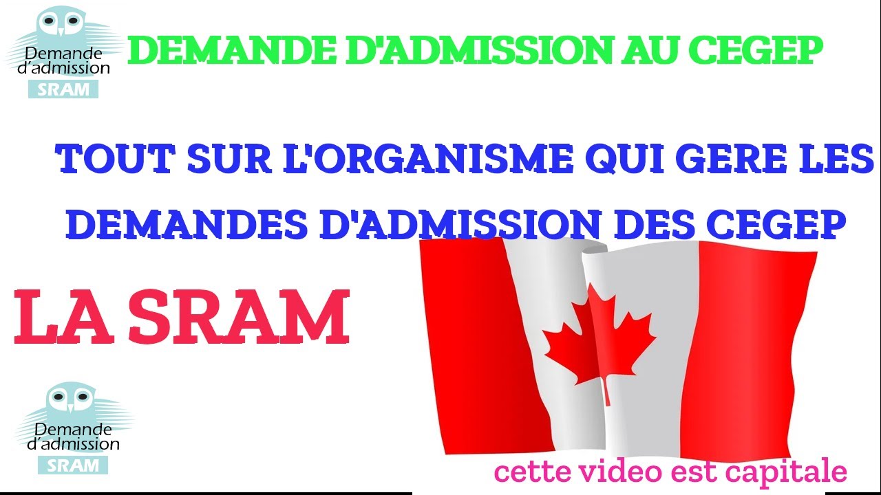 ADMISSION AU CÉGEP : C'EST QUOI LA SRAM ? je vous dis tout. - YouTube