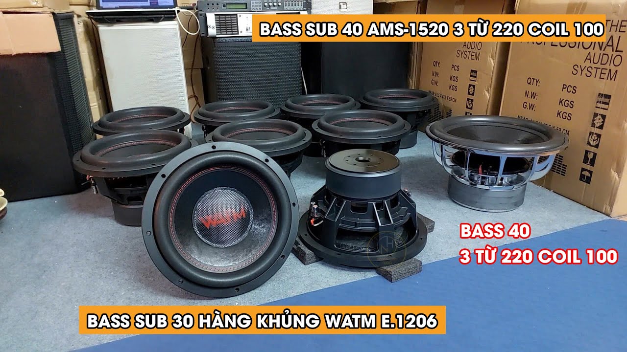 Bass Sub 30 WATM E1206. Bass Sub 40 3 từ 220 coil 100 AMS-1520 Về Rất ...