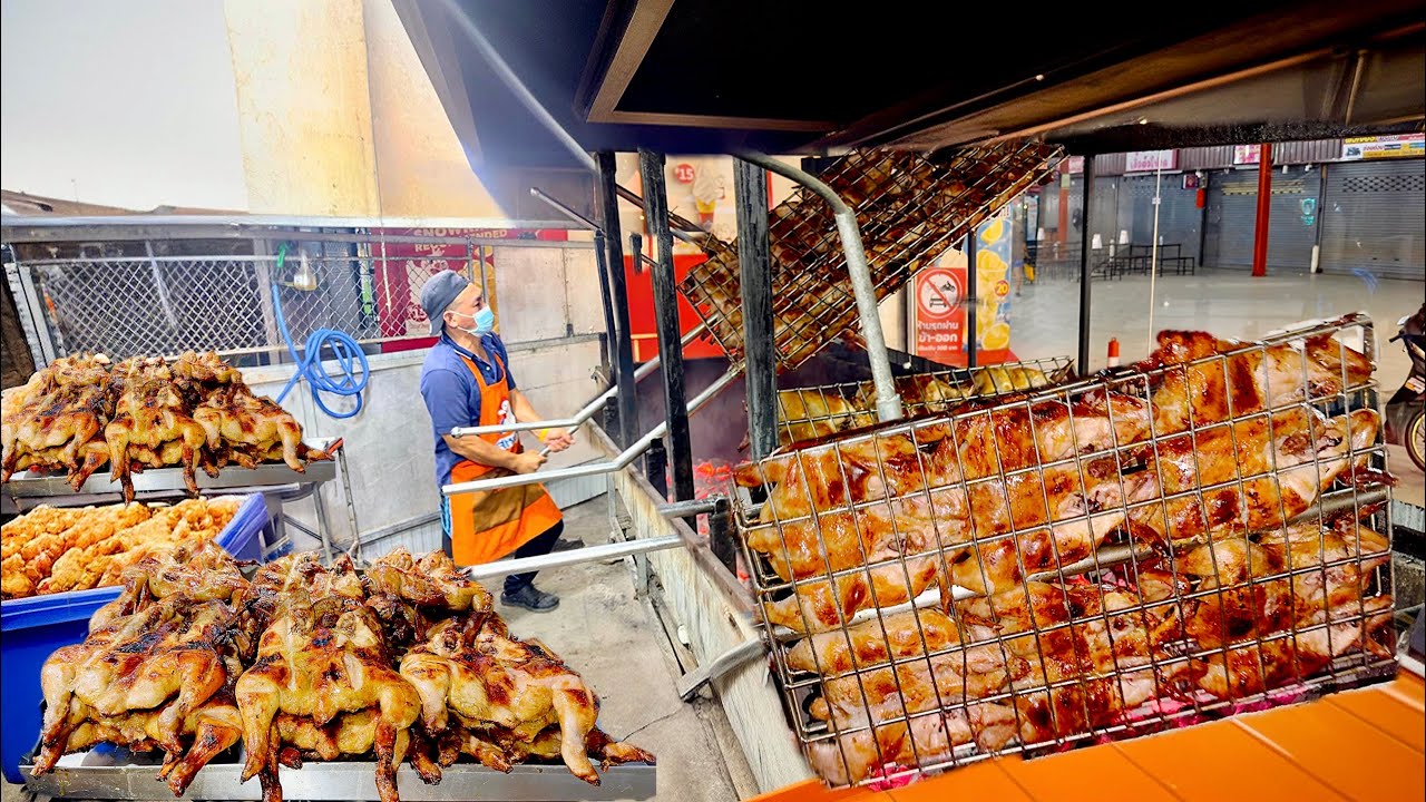 Amazing Work! 200 Chickens Grilled On Charcoal Every Day By Asian Chef ...