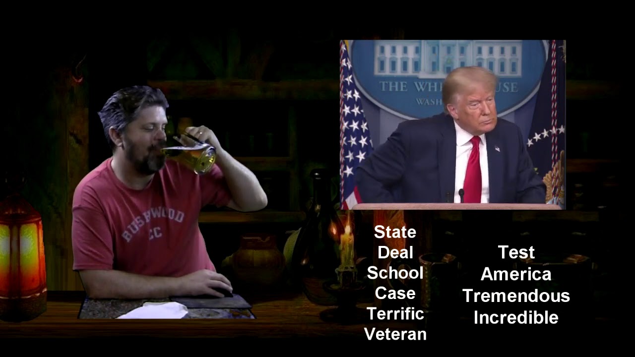 Slurred Speech Drinking Game - August 14th Trump Briefing - YouTube