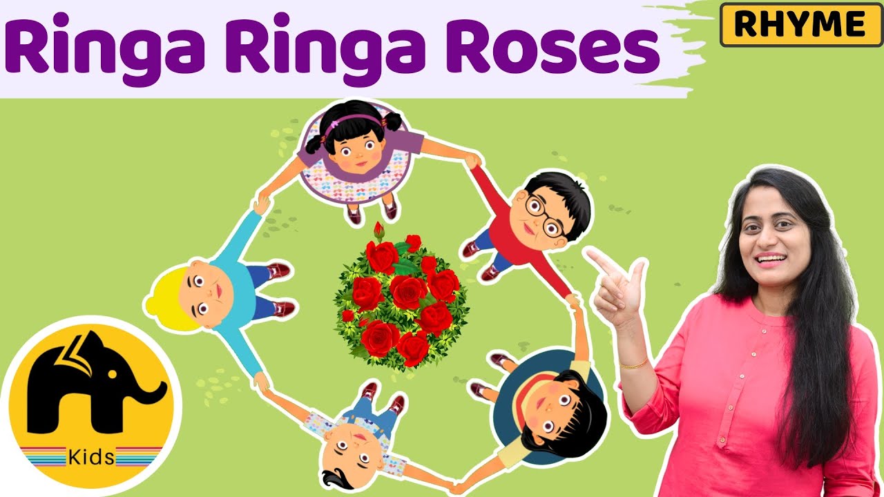 Ringa Ringa Roses with Lyrics | Nursery Rhymes & Kids songs for ...