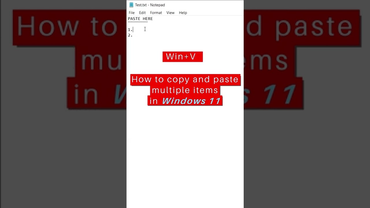 How To Copy And Paste Multiple In Windows 11 shorts YouTube How To Copy And Paste Multiple In Windows 11 shorts YouTube
