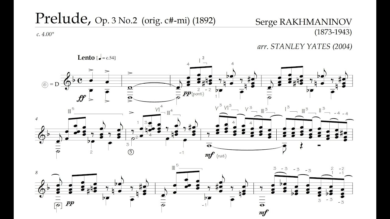 Stanley Yates - Rachmaninov Prelude Op. 3 No. 2 - YouTube