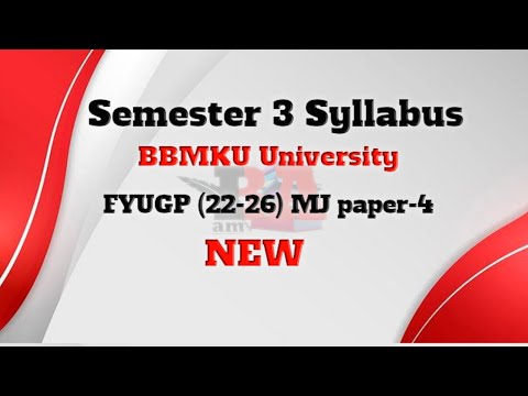BBMKU Sem-3 Syllabus (22-26 FYUGP) सेमेस्टर 3 का सेलबस MJ-4 #politicalscience #bbmku #dhanbad ...