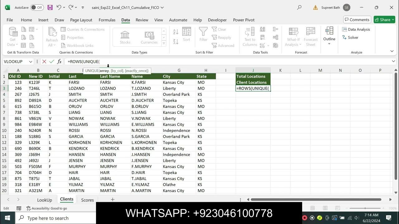 Exp22_Excel_Ch11_Cumulative - Client FICO Scores | Exp22 Excel Ch11 Cumulative Client FICO ...