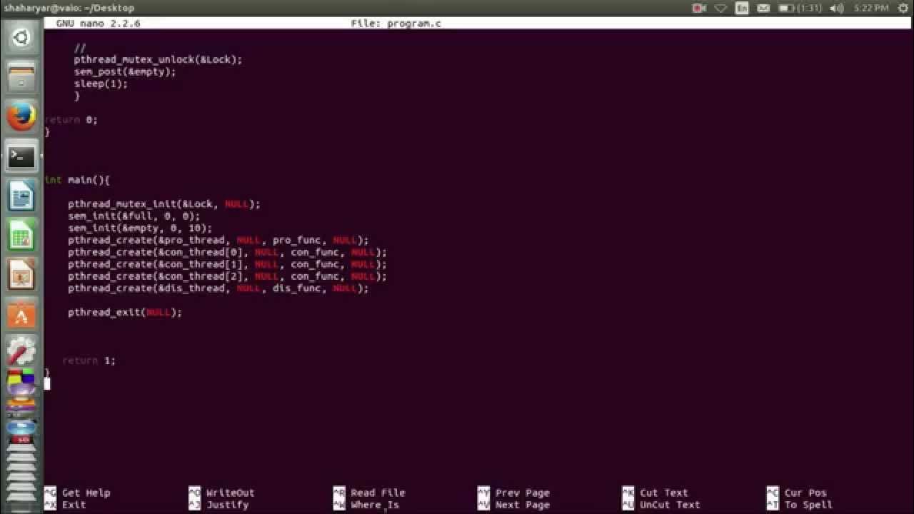 producer consumer problem in c using semaphores and mutex - YouTube