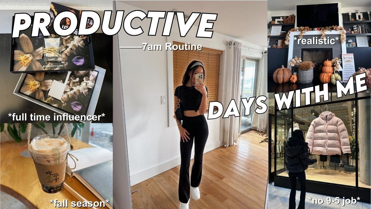 *PRODUCTIVE* DAYS IN MY LIFE | 7am weekday morning routine, no 9-5 job ...