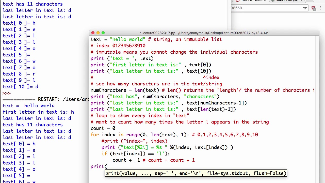 Python Lists Strings And Random Numbers Youtube 4507