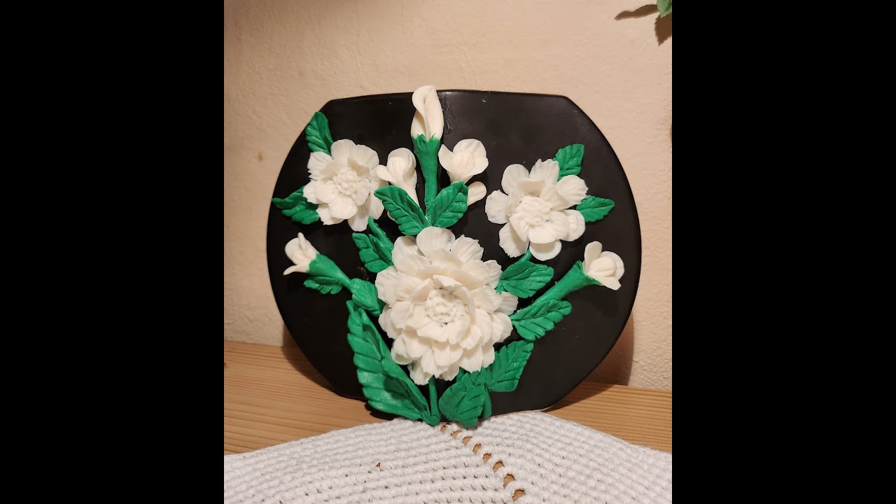 (1) Vaza decorata cu Flori din portelan rece! - YouTube