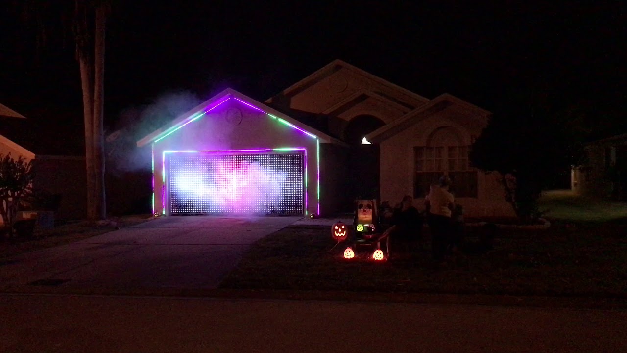 Halloween 2017 Thriller Clip LED Light Show DIY - YouTube