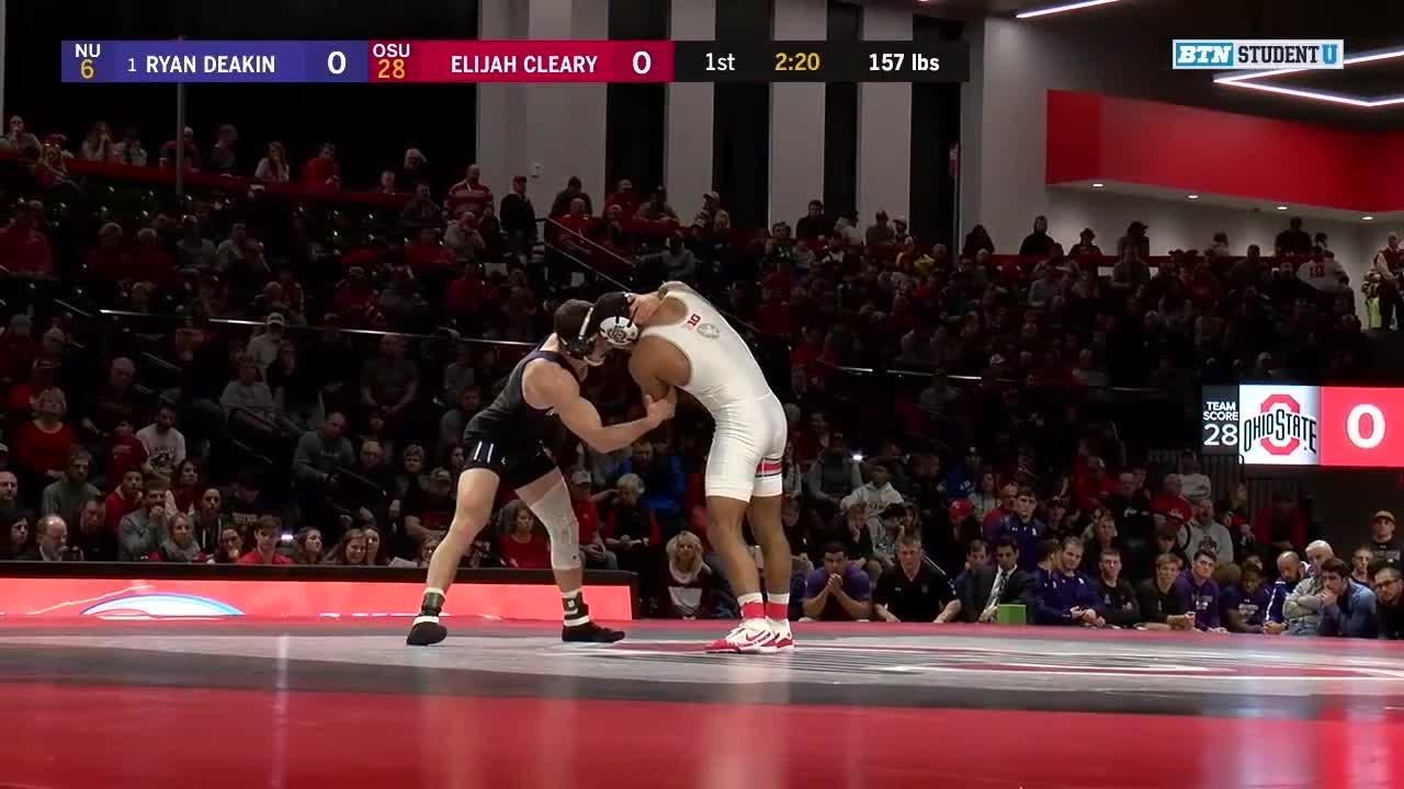 157 LBS: #1 Ryan Deakin (Northwestern) vs. Elijah Cleary (Ohio State ...