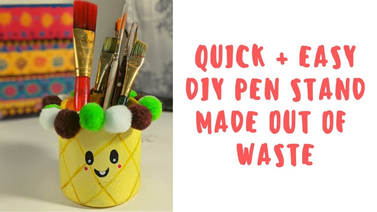 Easy DIY Pen Stand Made out of Waste | Recycled Art, Craft & Decor ...
