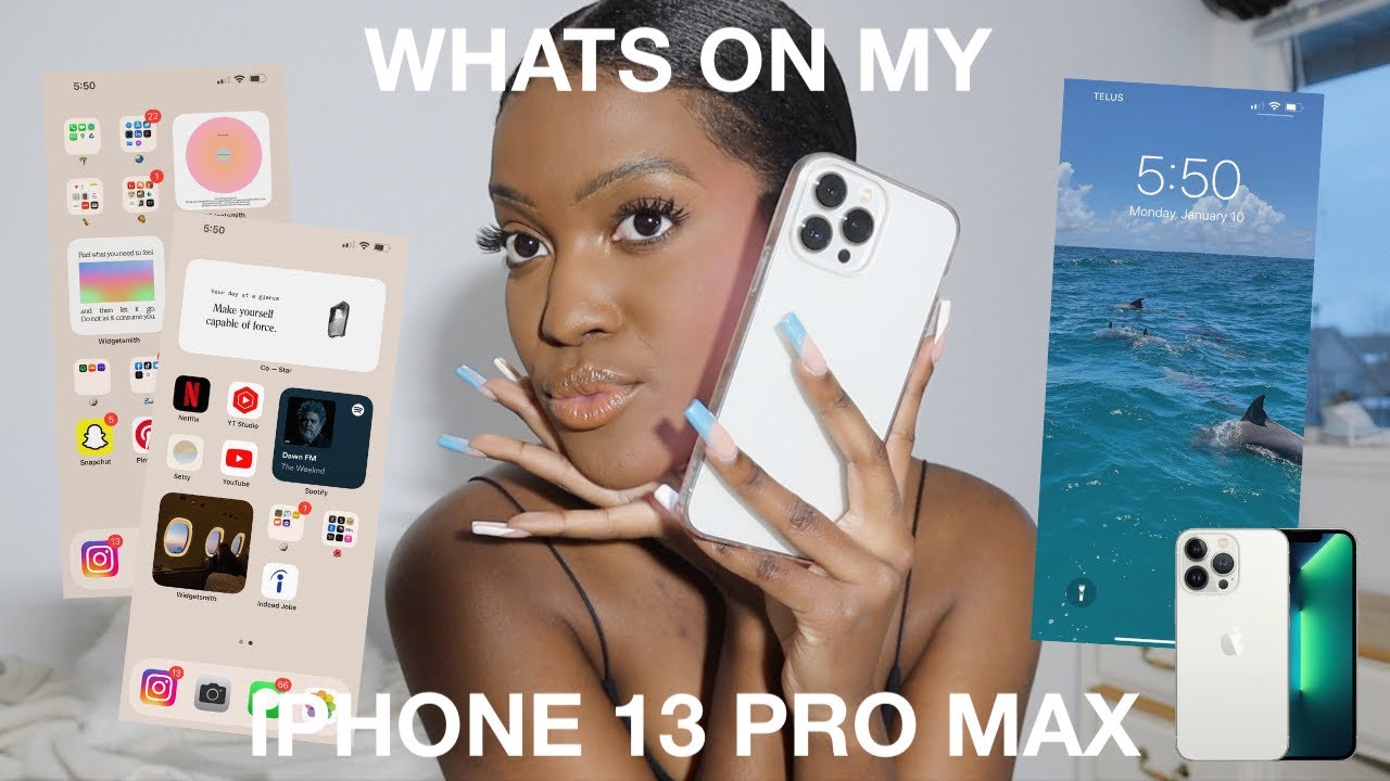 WHAT'S ON MY IPHONE 13 PRO MAX *NEW* apps & aesthetic widgets | iOS 15 ...