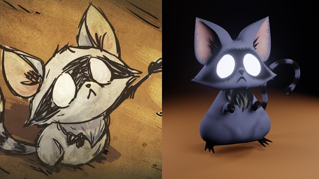 3D Modeling character Kitcoon | Don't Starve Together | Blender ...