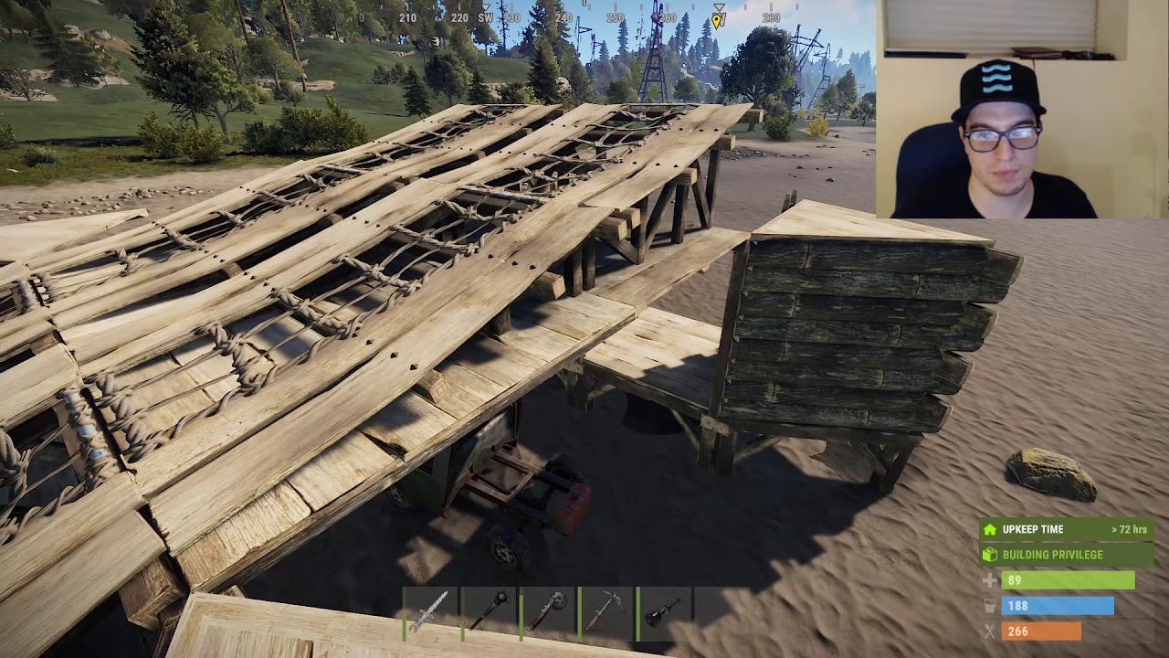 RUST: Buddy Town July Arena Construction Night 1 - YouTube