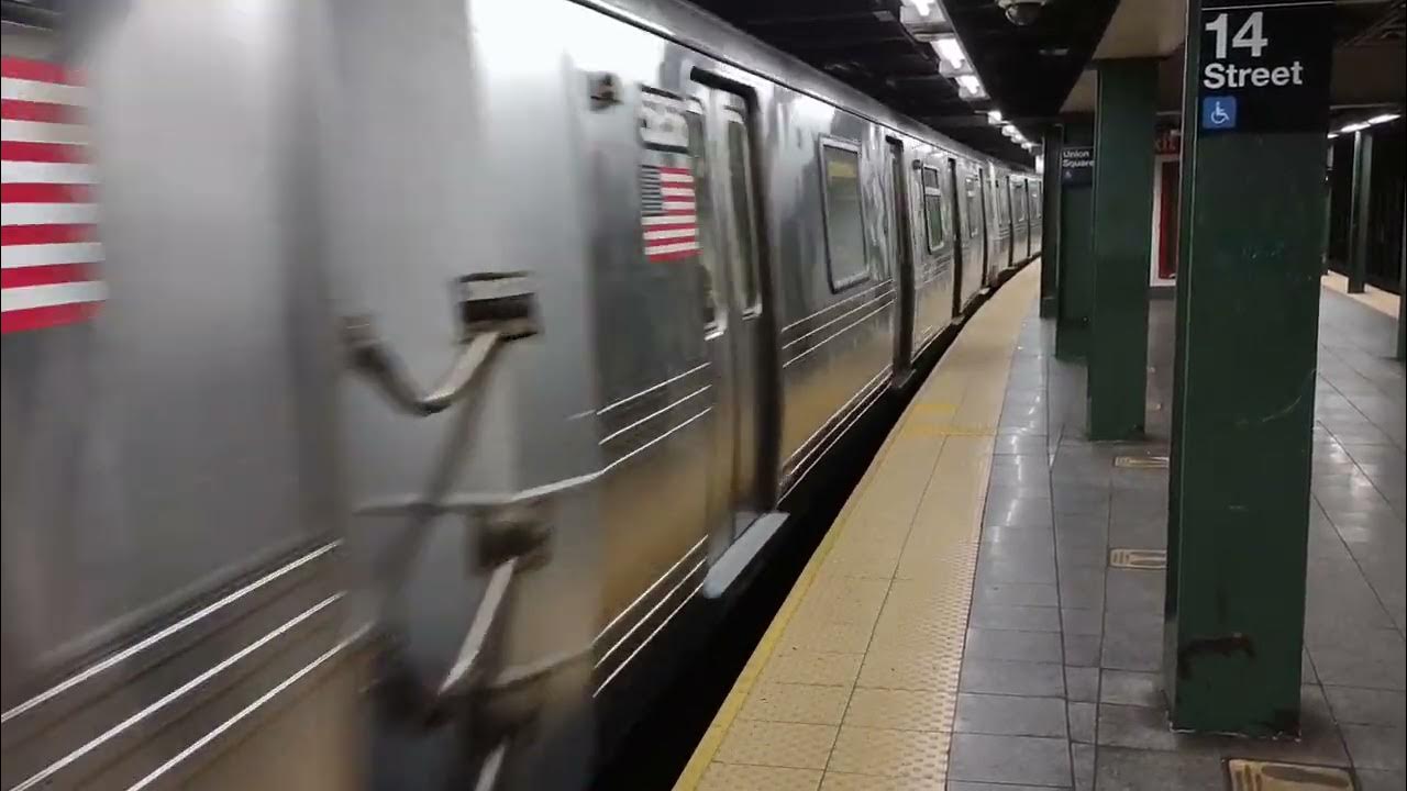 MTA NYCT Subway: Astoria Bound Pullman Standard R46 (W) Train Departing 14th Street Union Square ...