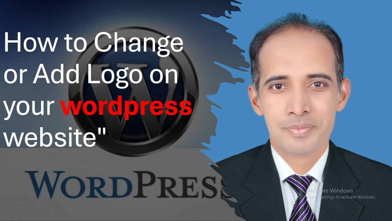 How to Change or Add Logo on your wordpress website - YouTube