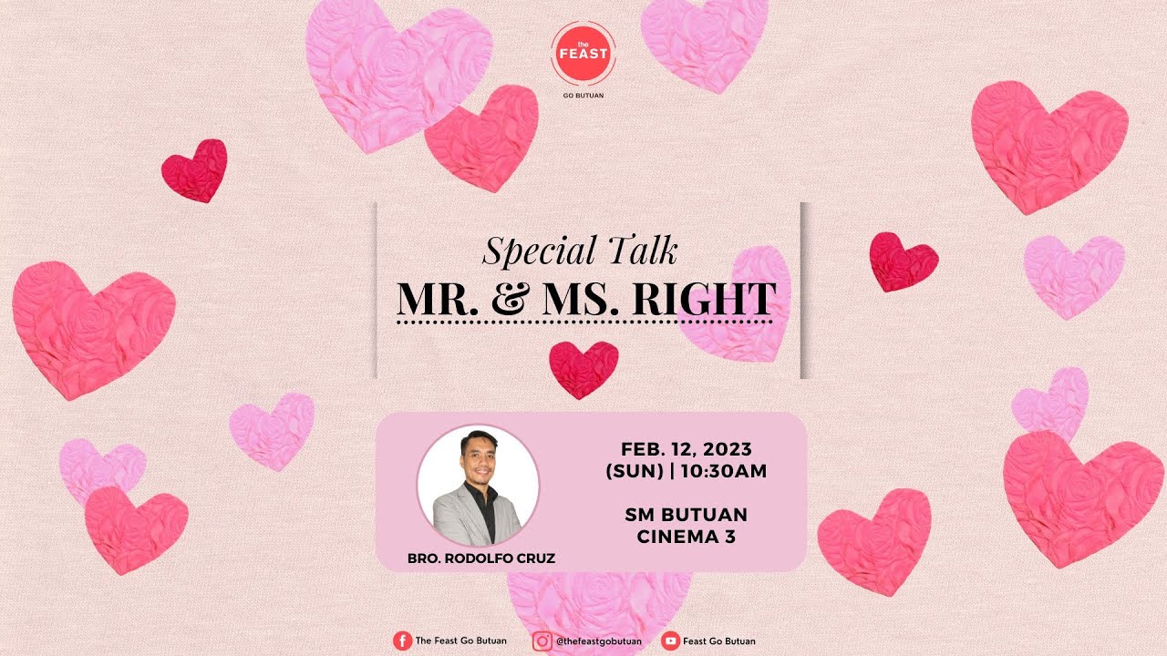 Special Talk: Mr. & Ms. Right | Bro. Rodolfo Cruz | 02.12.2023 - YouTube