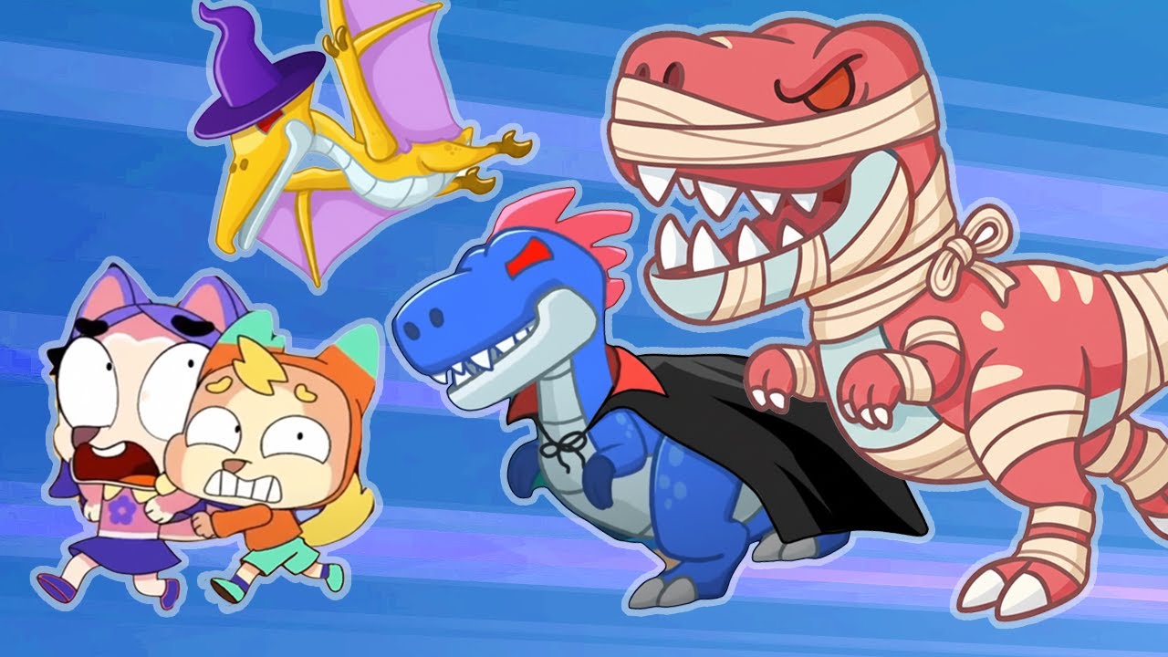 Magic Monster Dinosaur| Halloween Spell | Nursery Rhymes| Nuton & Lola ...