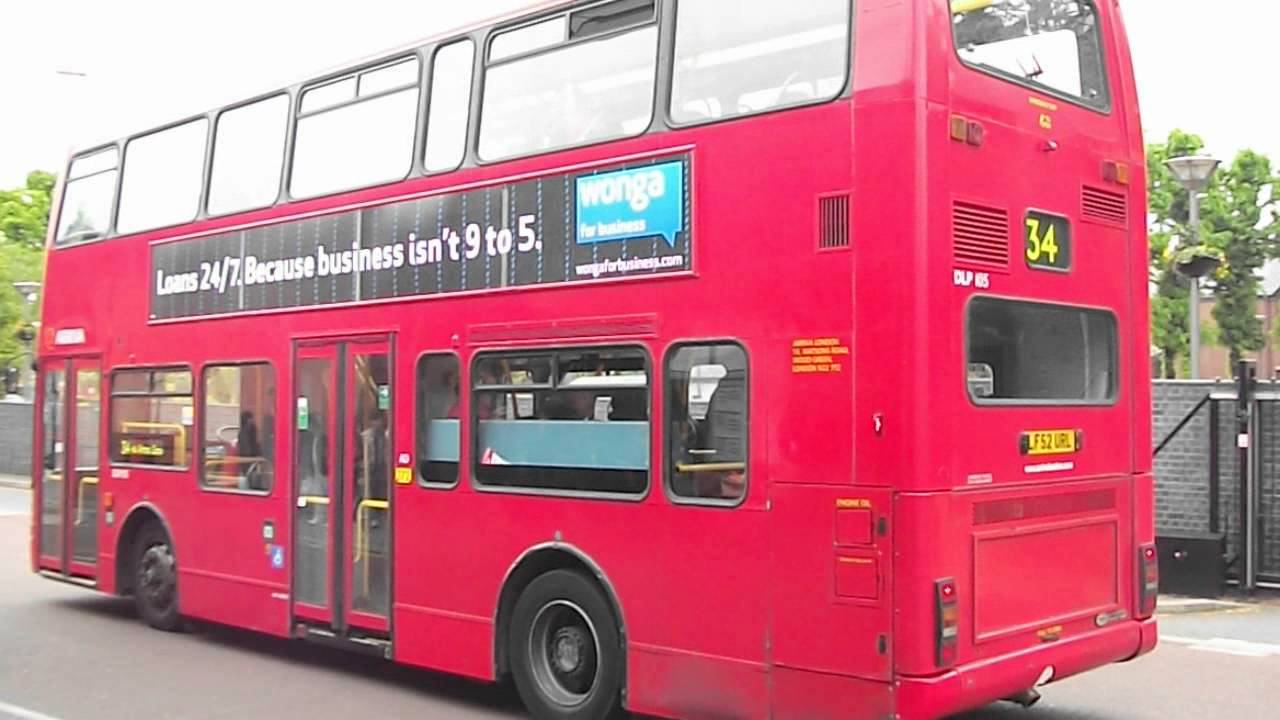 DAF DB250 10.2m/Plaxton President on Route 34 at Walthamstow Central ...