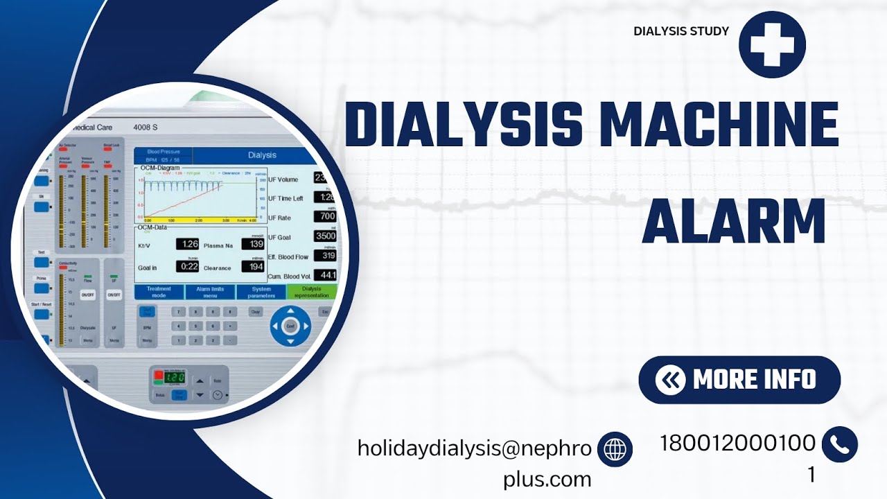 Dialysis machine alarm / High & low TMP/ High & low venous pressure ...