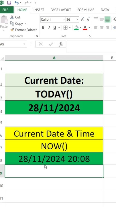 Automate Date & Time Entry in Excel with Formulas | @manojkumarexcel#excel - YouTube