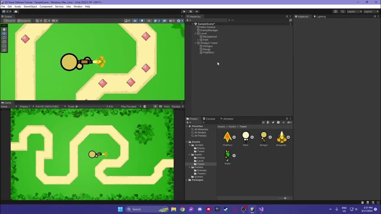Unity Tutorial 2D Tower Defense Part 6 - YouTube