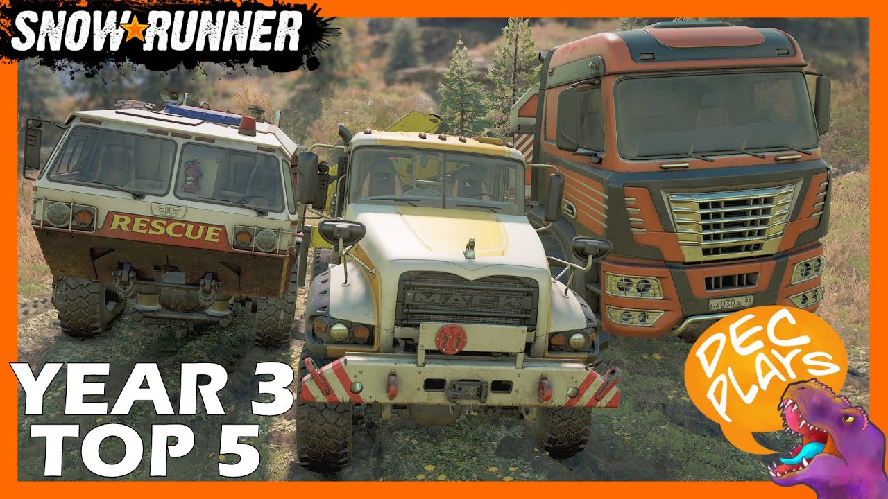 Top 5 Trucks Year 3 DLC - SNOWRUNNER - YouTube