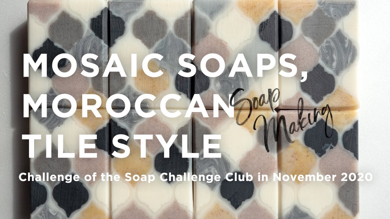 Mosaic Soaps , Moroccan tile style | CP soap making | Soap Challenge ...