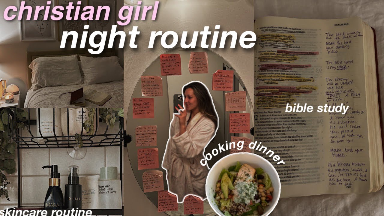 MY 5PM “HOLY GIRL” NIGHT ROUTINE! healthy christian habits, bible study ...