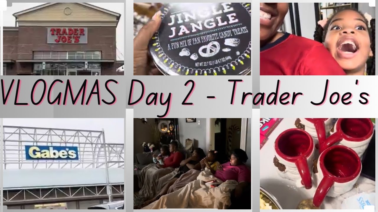 Vlogmas Day 2 / 1ST TIME AT TRADER JOE'S , GABES SHOP & HAUL, MOVIE ...