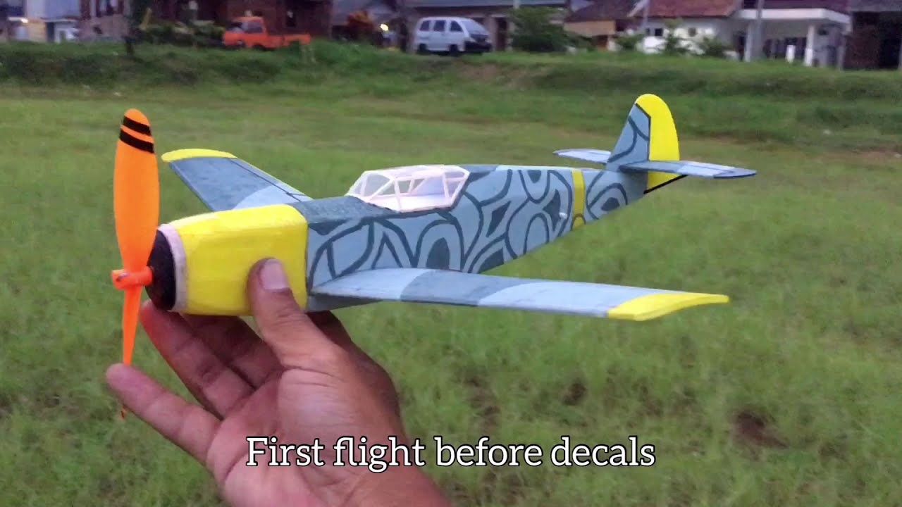 Build and Fly Messerschmitt Bf 109 Rubber Powered - YouTube