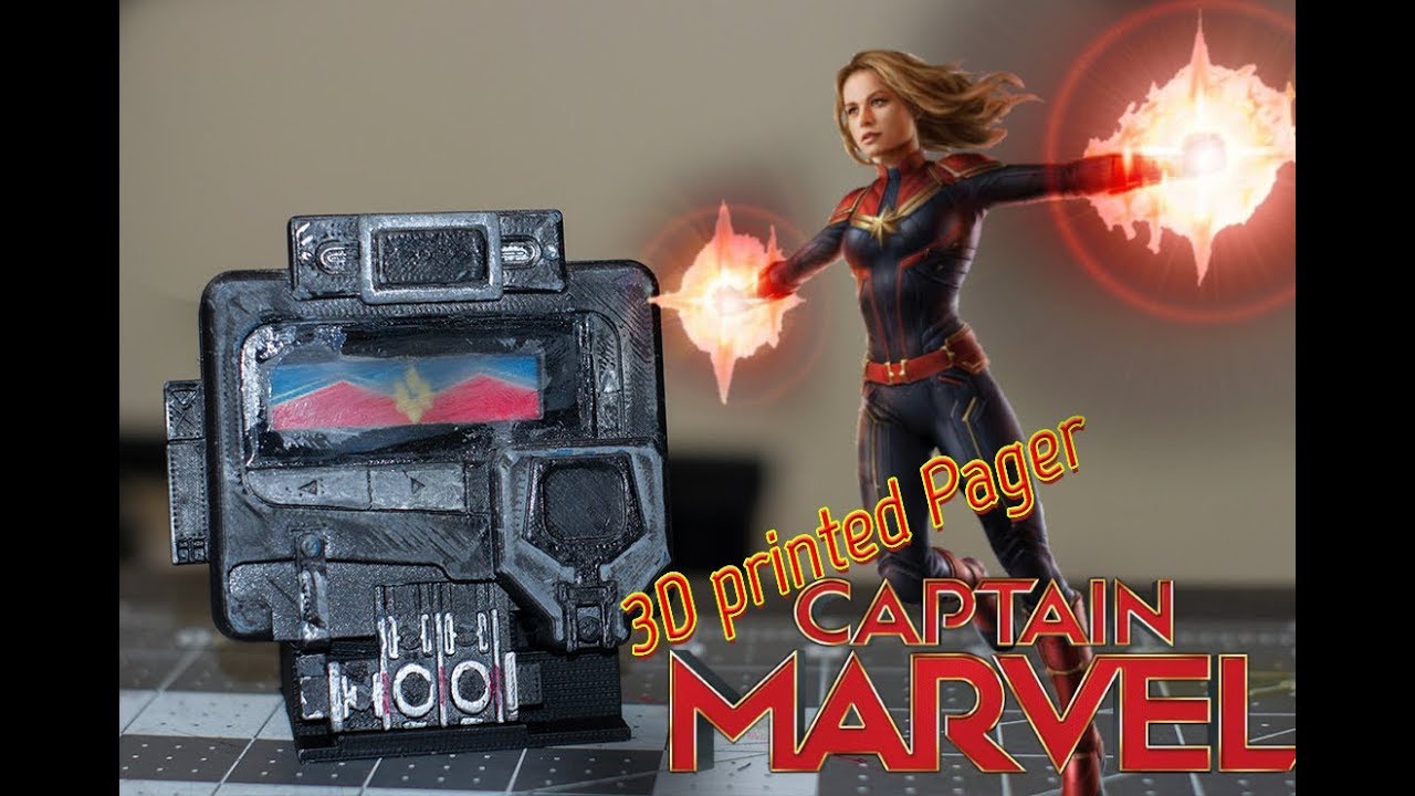 Making CAPTAIN MARVEL pager DIY #infinitywar #avengers #3Dprinting ...