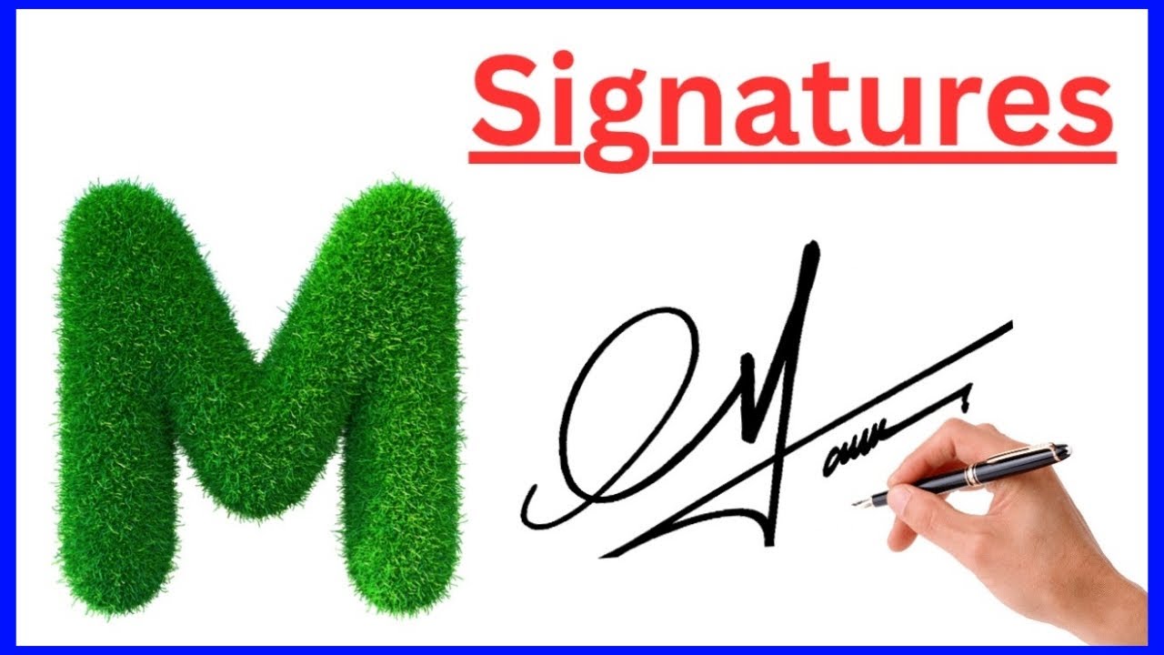 M letter signature style | Signature for M | Signature style of my name ...