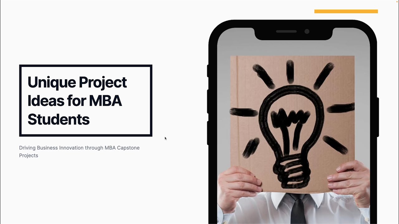 MBA Project Ideas for Major Project Work - YouTube
