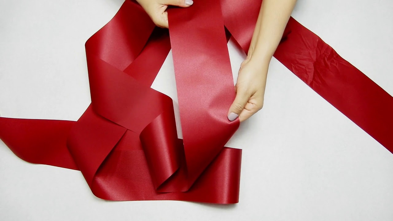 4" Red Matte Finish Embossed Poly Ribbon, Item # 48700502C - YouTube