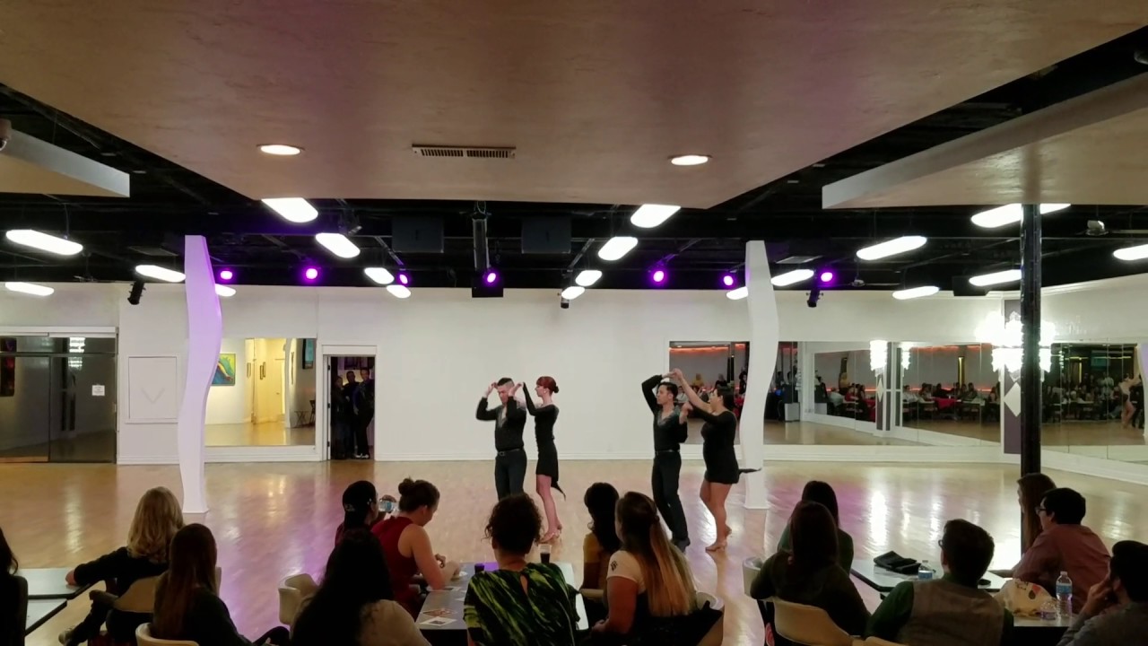 Latin Fusion Intermediate Bachata Social Dance Team (season 1 ) performing at 3Sixty Dance ...