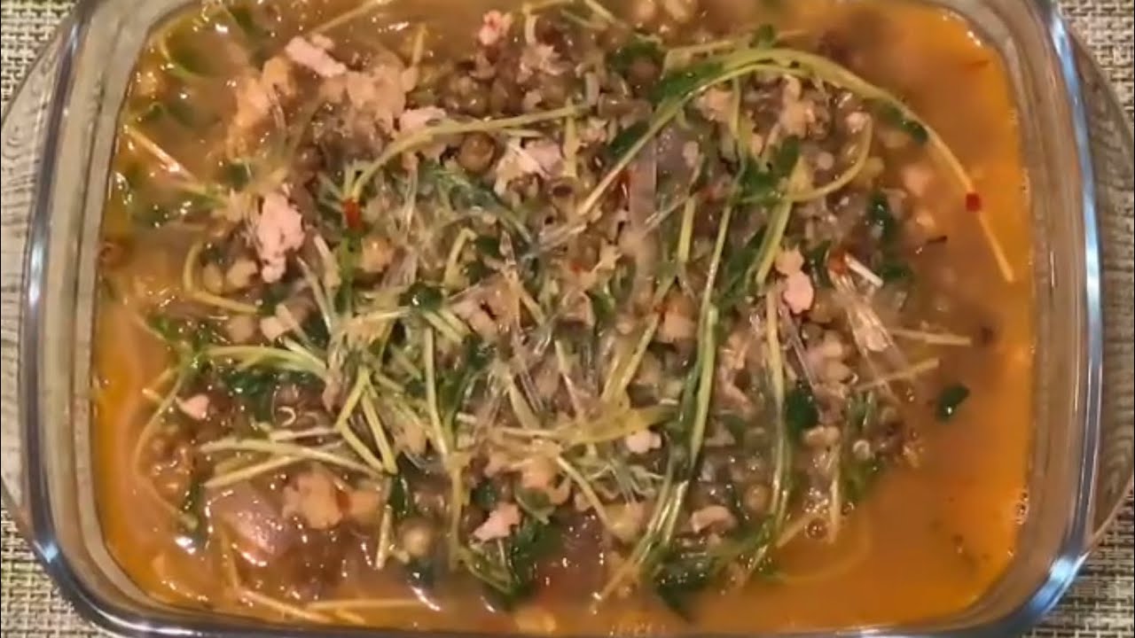 Sautéed Mung Beans With Sprouts & How to Debone a Fish#cooking#food ...