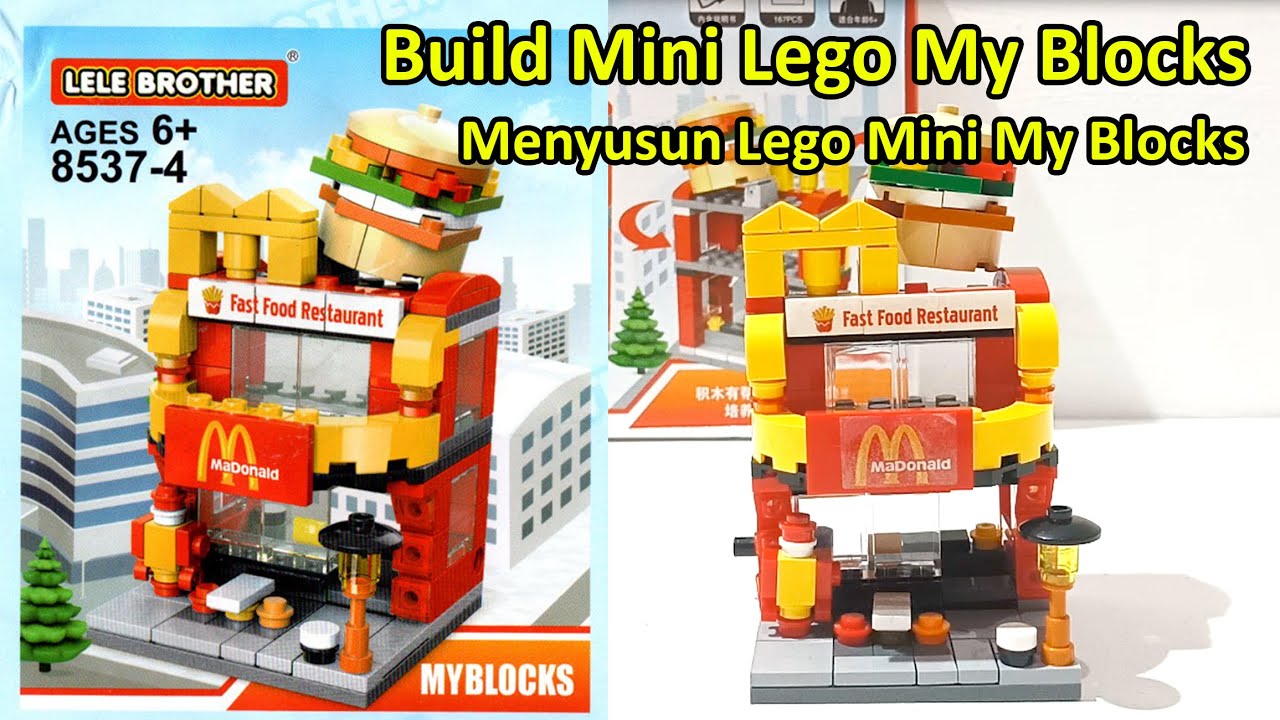 Menyusun Membangun Mainan Lego Mini || Build Street View My Blocks ...