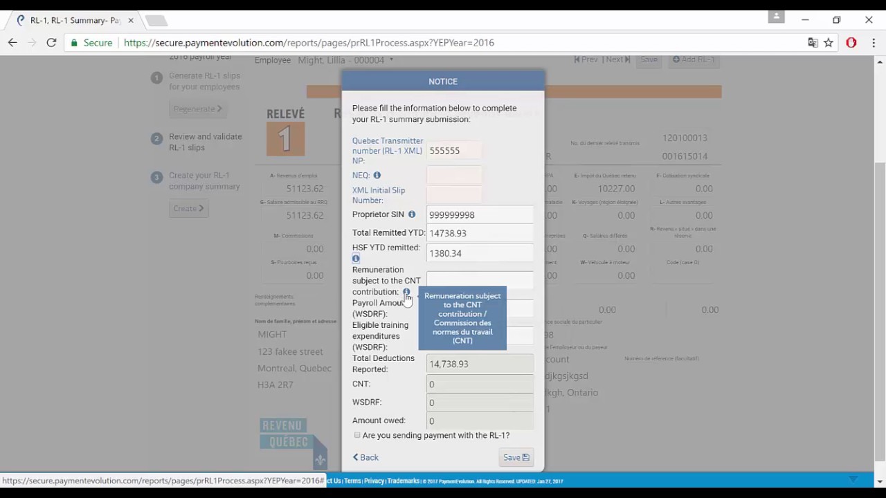 Creating an RL-1 In PaymentEvolution - YouTube