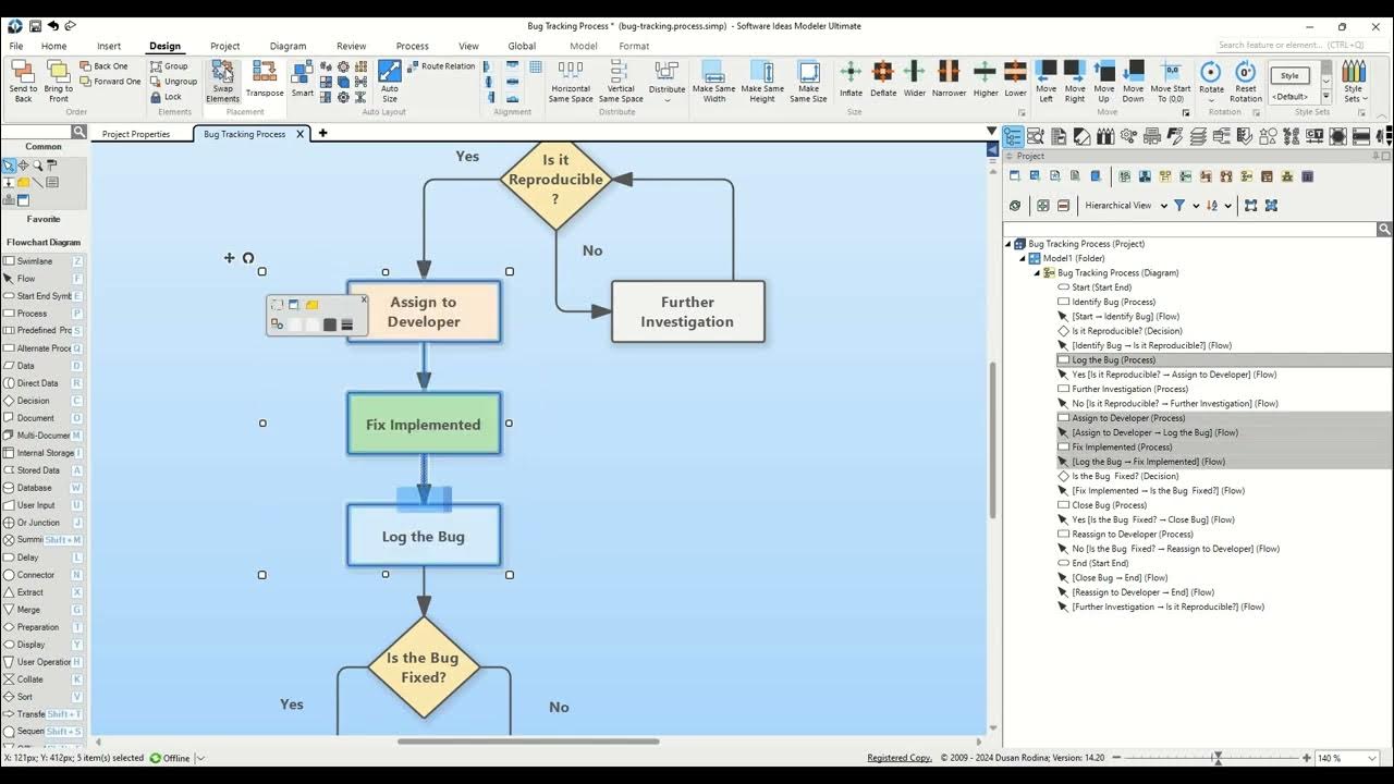 Reorder Your Flowchart Steps Effortlessly with Software Ideas Modeler ...