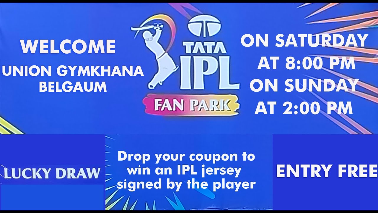 TATA IPL FAN PARK AT UNION GYMKHANA BELGAUM - YouTube