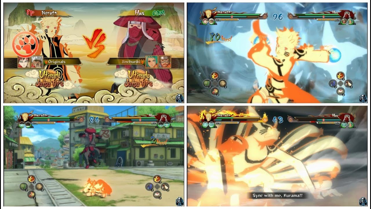 Naruto/Killer Bee/Gaara vs Han/Fuu/Roshi Team Battle || NSUNSR - YouTube
