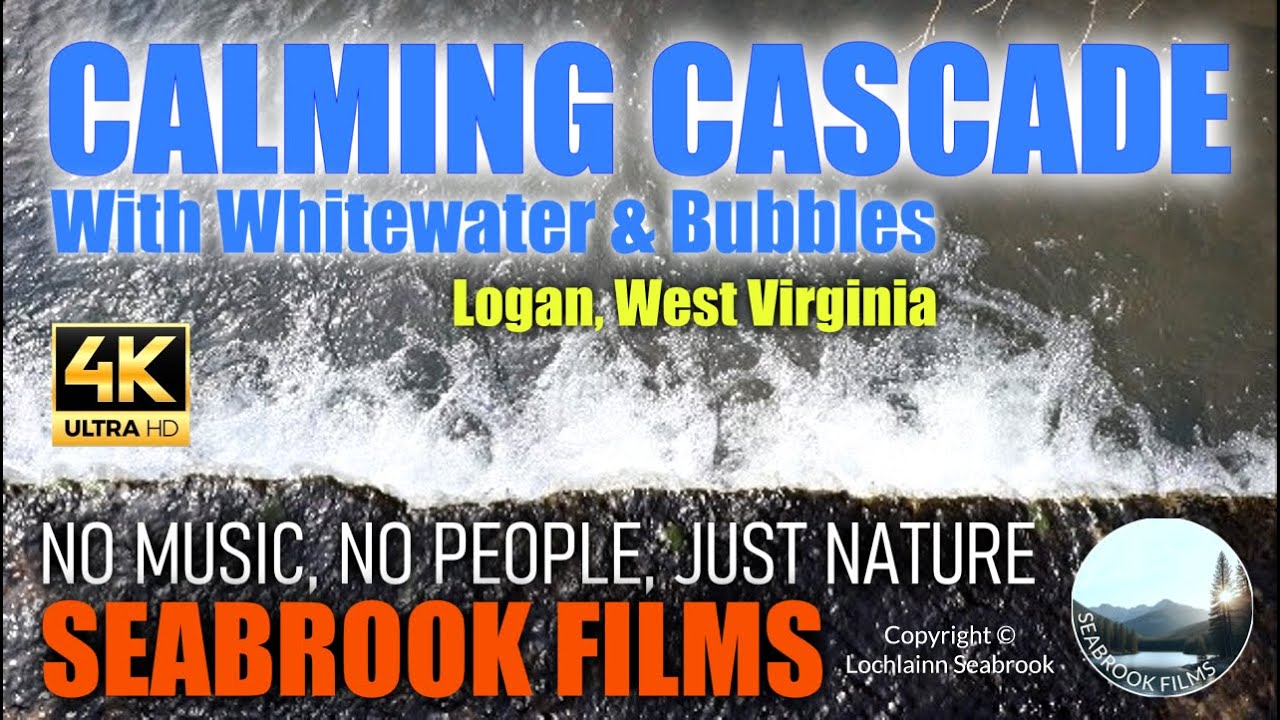 Calming Cascade With Whitewater and Bubbles, Logan, West Virginia - YouTube