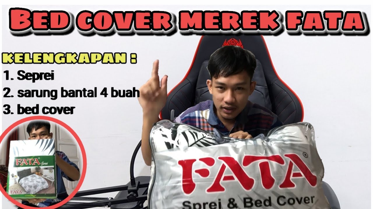 Bed cover yang bagus dan tebal - bed cover dan seprai 1 set merek Fata ...