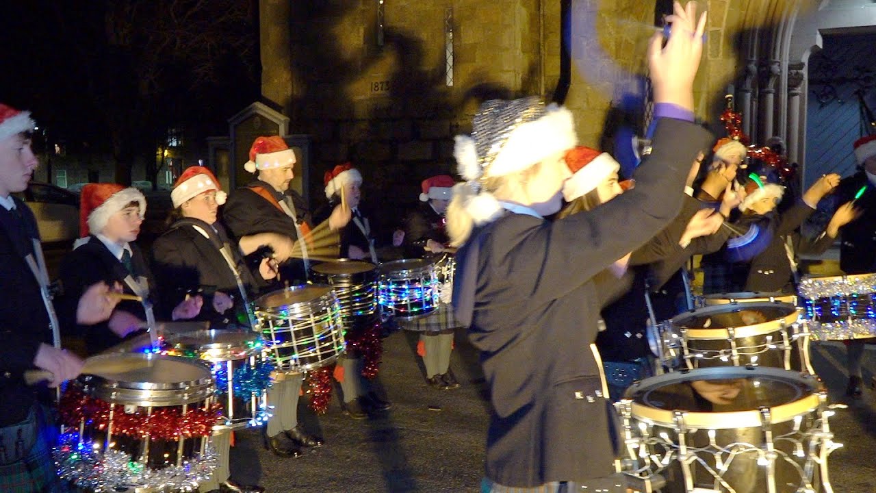 "Highland Cathedral" performed by a festive Ballater Pipe band during ...